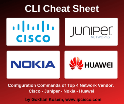 Cisco Commands Cheat Sheet | Cisco vs Juniper vs Nokia Huawei