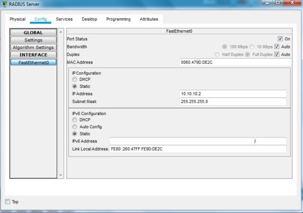 Cisco RADIUS Server Configuration on Packet Tracer ⋆ IpCisco