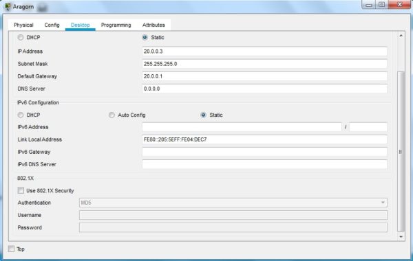Cisco RADIUS Server Configuration on Packet Tracer ⋆