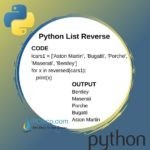Python List Reverse | How to Print The Reverse of a List? ⋆ IpCisco