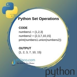 Python Set Operations | union | intersection | difference Methods⋆ IpCisco