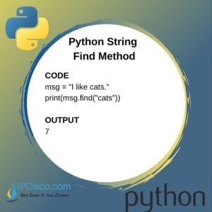 Python String Find ⋆ IpCisco