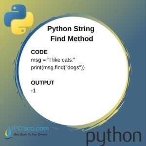 Python String Find ⋆ IpCisco