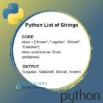 Python List of Strings | String List Methods | String List Examples⋆ ...