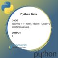Python Sets | Methpds of Python Sets | Set | Add | Remove | Len⋆ IpCisco