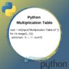 Python Finding Multiplication Table ⋆ IpCisco