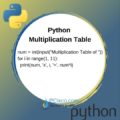 Python Finding Multiplication Table ⋆ IpCisco