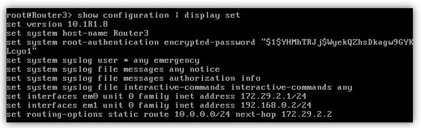 Static Route Configuration On Juniper Routers